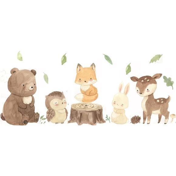 Wall Decor | Woodland Animals Wall Decals Animal Wall Decals Nursery ...